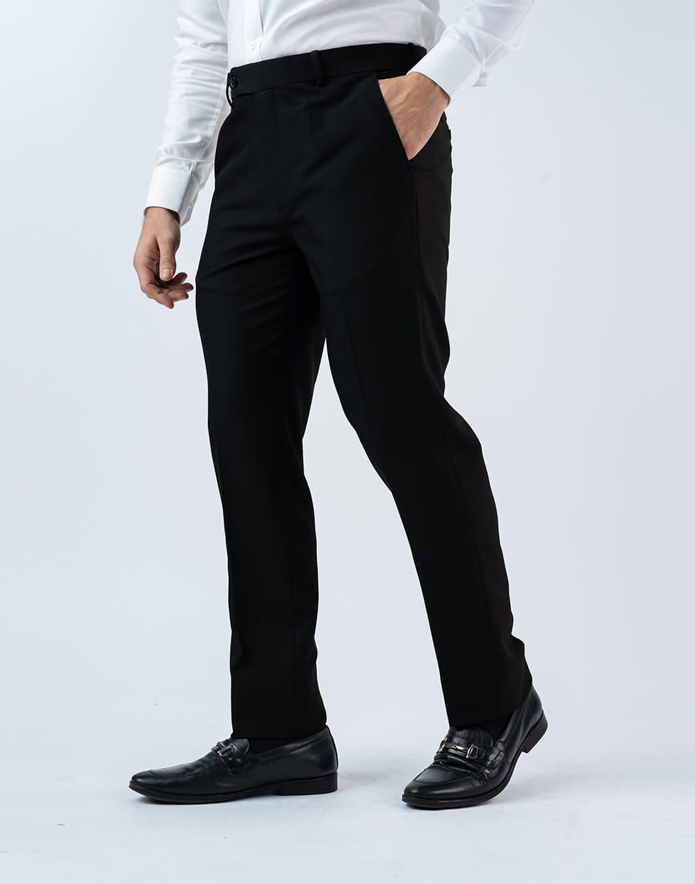 Buy Vantage Mens Ultra Slim Fit Black Formal Wear Trouser Online in Sri ...
